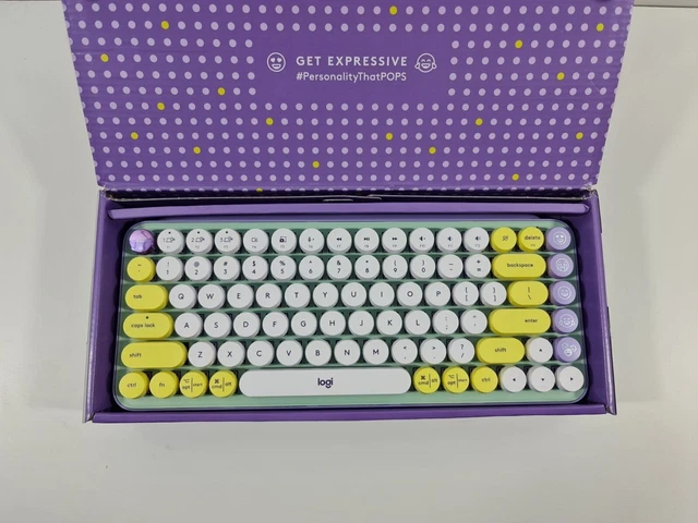 LOGITECH POP KEYS Wireless Mechanical Keyboard With Custom Emoji Keys ...