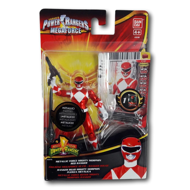MIGHTY MORPHIN POWER Rangers Megaforce Metallic Red Ranger Action ...
