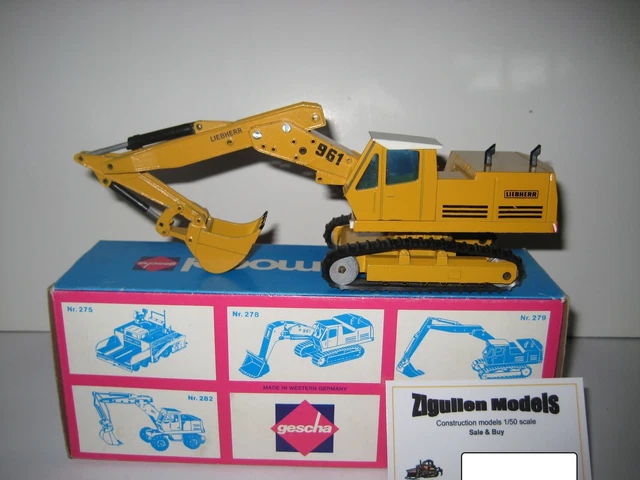 LIEBHERR R 961 Bagger Tieflöffel Raupen #279.1 Gescha 1:50 Ovp EUR 239 ...