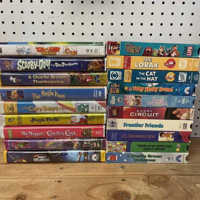 KIDS CHILDREN’S VHS Lot 19 Tapes Barney Scooby Doo Muppets Dr Seuss Tom ...