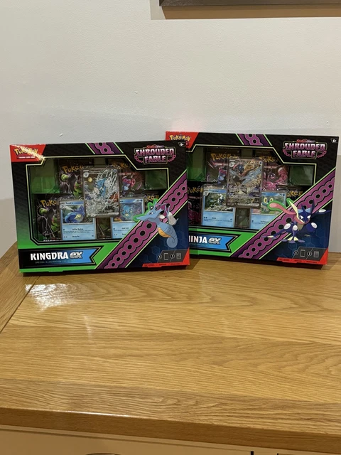 POKÉMON TCG SHROUDED Fable Greninja EX Kingdra EX Collection Box Bundle ...