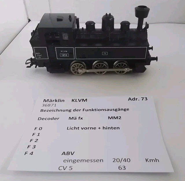 MÄRKLIN HO 36871 Dampflok der KLVM digital EUR 30,00 - PicClick DE