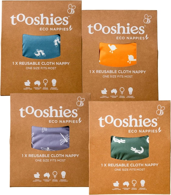 TOOSHIES REUSABLE CLOTH Nappies | High Absorbency | Quick-Dry Moisture ...