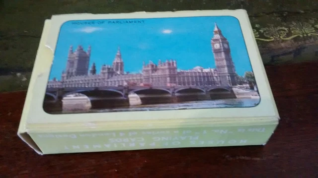 VINTAGE PLAYING CARDS HOUSES OF PARLIAMENT 52 CARD DECK monarch ...