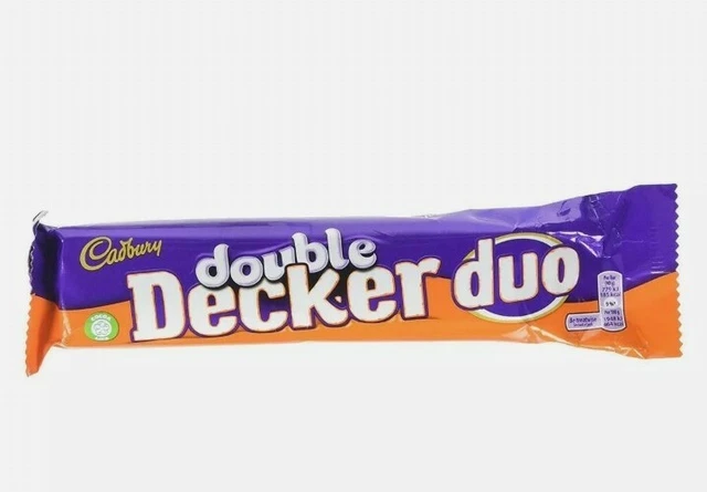 CADBURY DOUBLE DECKER Duo Chocolate Bar 74.6g (Box of 32) - Full Box ...