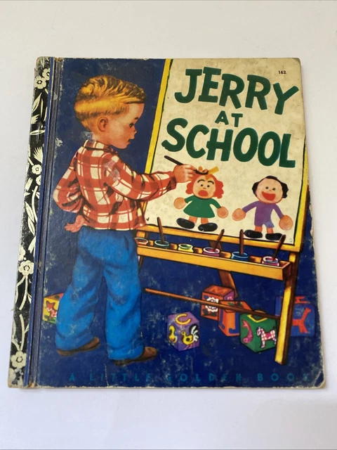 LITTLE GOLDEN BOOK Jerry At School 1972 Vintage Hardcover $5.00 ...