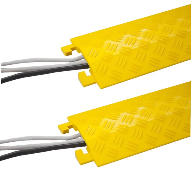 2PCS 1M 1CHANNEL PVC Floor Cable Protector Duct Wire Cover Cord Drop ...