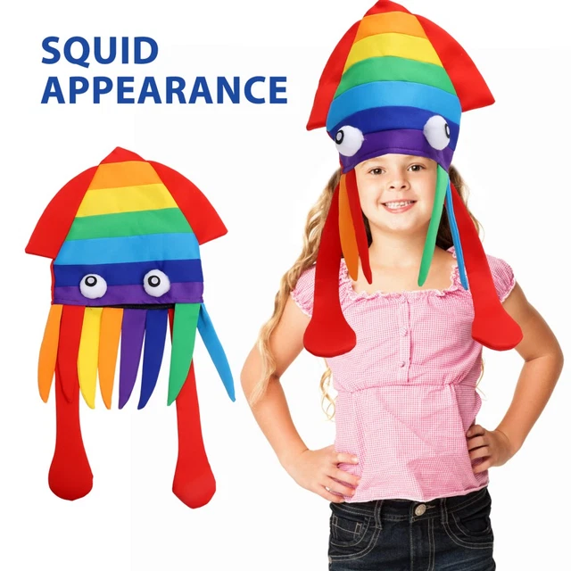 PARTY HAT PROP Octopus Hats Kids Funny Costume Headwear Colorful Squid ...