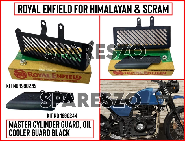 ROYAL ENFIELD &MASTER CYLINDER & OIL COOLER GUARD" BLACK For HIMALAYAN ...