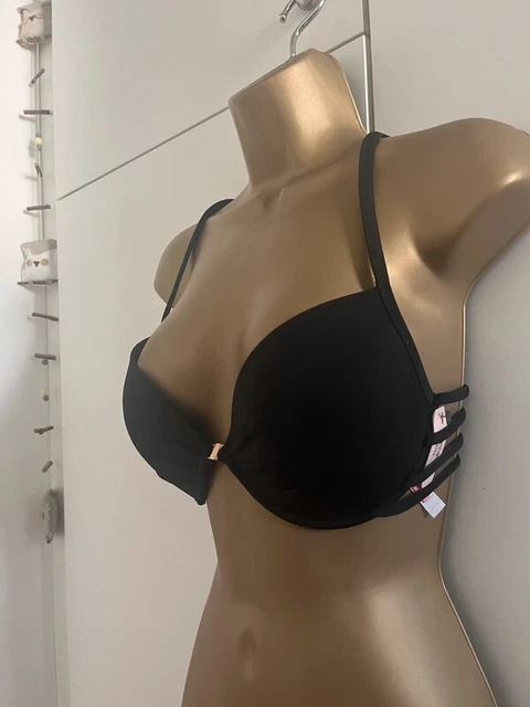 NEU MIT ETIKETT Victoria's Secret Bikini Oberteil Schwarz Grosse 75D 34D Sexy EUR 30,00 ...