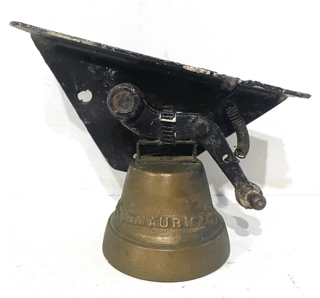 ANCIENNE SONNETTE MÉCANIQUE avec Cloche Clochette en Bronze St Maurice EUR 14,00 - PicClick FR