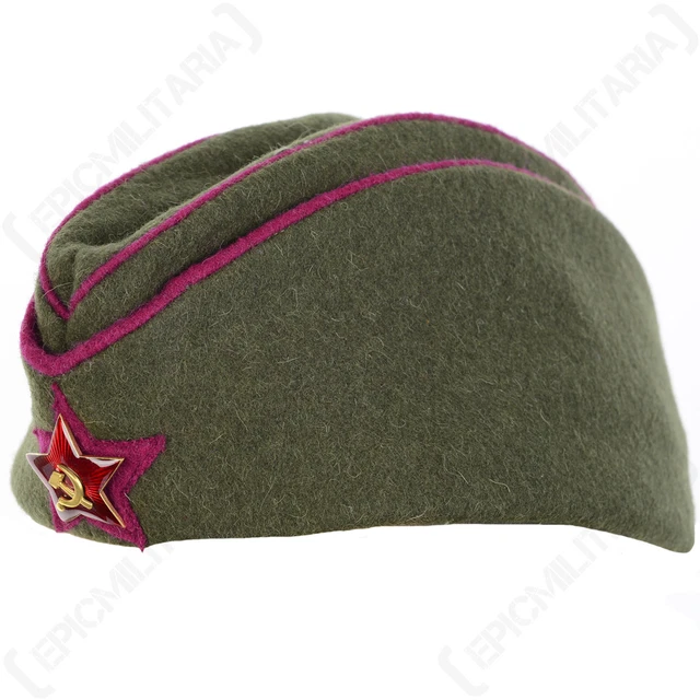 WW2 RUSSIAN OFFICERS Pilotka Cap -Reproduction Soviet Army Sidecap Hat ...