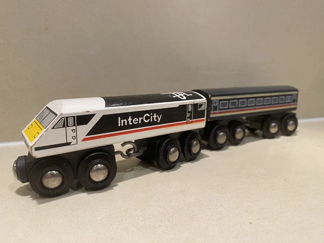 RARE VINTAGE BRIO INTERCITY TRAIN 33421 with 1 PASSENGER CAR for Wooden ...