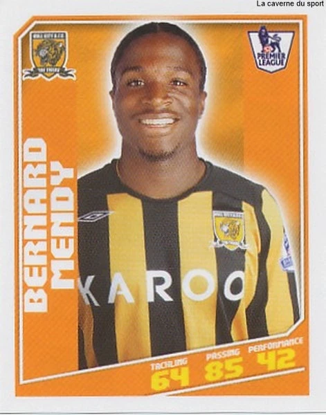 157 BERNARD MENDY # France Hull City.fc Sticker Topps Premier League ...