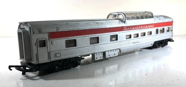 TRI-ANG R441A TRANSCONTINENTAL 91119 Observation Car Coach Silver Red ...