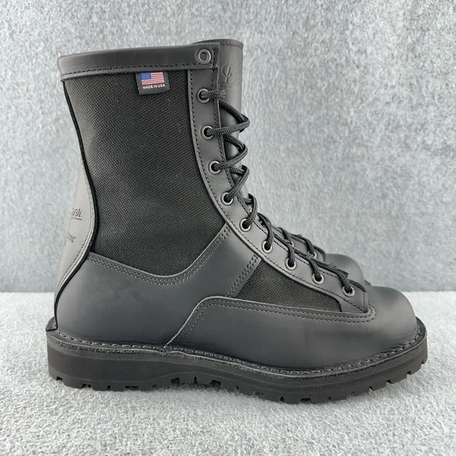DANNER ACADIA BOOTS Men's 9.5 2E Wide Black Leather Gore Tex Waterproof ...