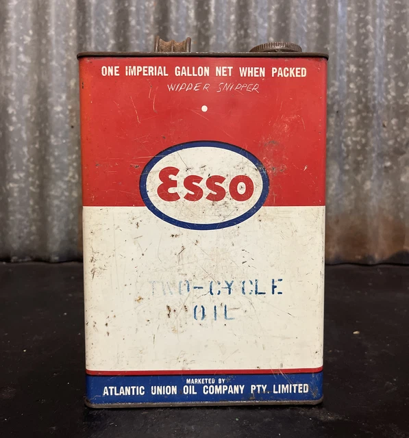 ESSO ATLANTIC TWO-CYCLE Motor Oil 1 Gallon Australian Vintage Tin £59. ...
