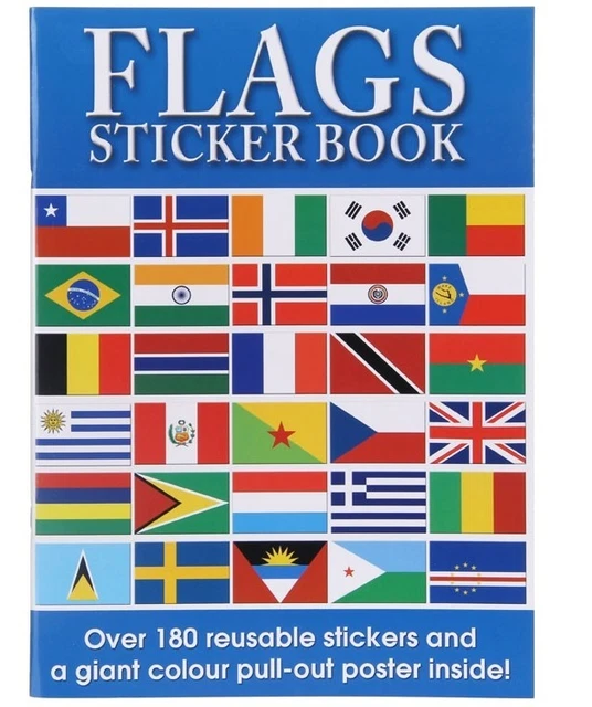 FLAGS OF THE World Country Flag Book Childrens Sticker Activity ...