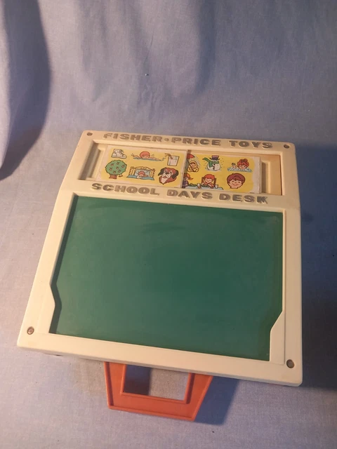 VINTAGE FISHER PRICE School Days Desk with Magnetic Letters/Numbers £8. ...