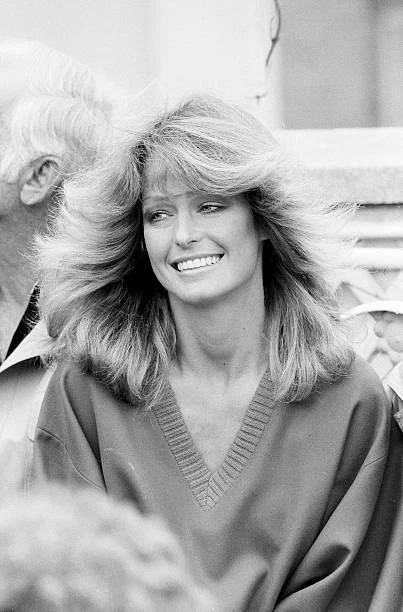 ACTRESS FARRAH FAWCETT Majors at the Dorcester Hotel in London Apr- Old ...