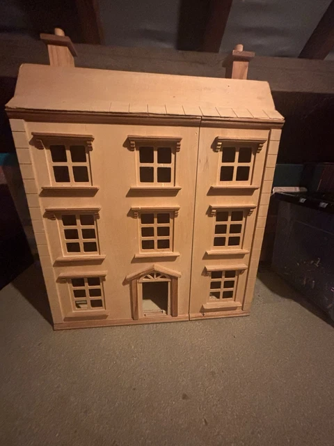WOODEN DOLLS HOUSE with Furniture and Accessories Over 100 Pieces Job ...