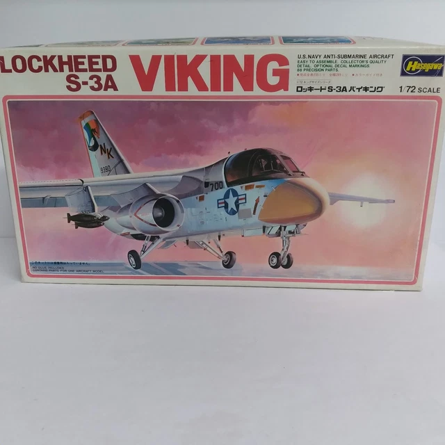 VINTAGE HASEGAWA 1/72 Scale Model Kit Lockheed S-3A Viking K13 JS-142: ...