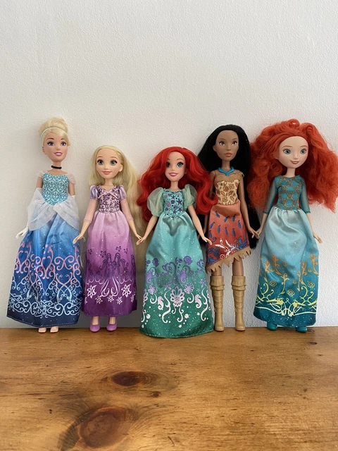 DISNEY PRINCESS DOLL Bundle x5 Cinderella Rapunzel Ariel Pocahontas ...