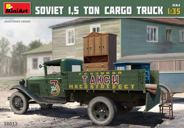 MODELLAUTO LKW MODELL model kit bausatz Miniart Soviet 1,5 Ton Cargo ...
