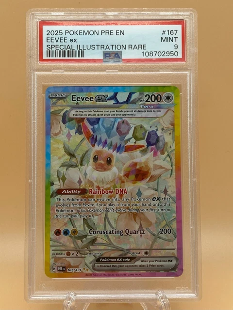 2025 POKEMON EN Prismatic Evolutions Special Illustration Rare Eevee Ex ...