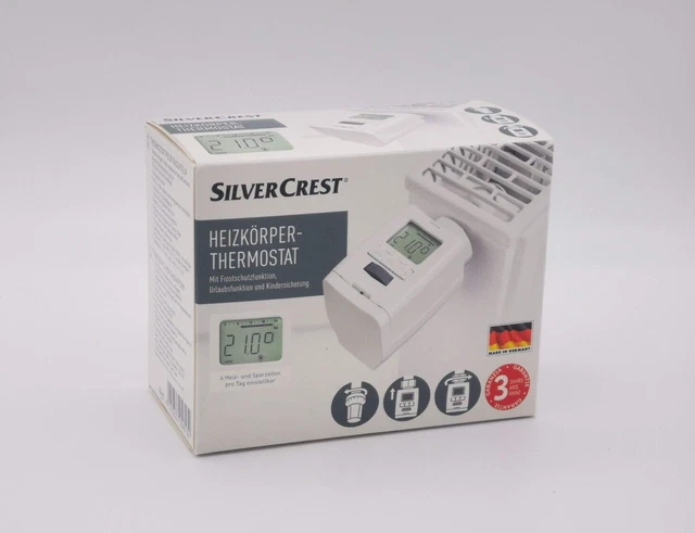 SILVERCREST PROGRAMMABLE RADIATOR Thermostat Heating Control Thermostat ...