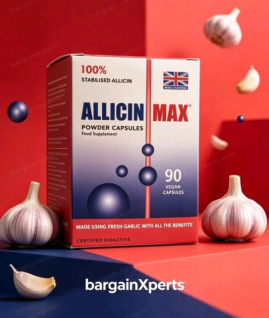 ALLICIN MAX POWDER Capsules 90 Vegan Capsules EXPIRY 02/2028 ⭐️⭐️⭐️⭐️⭐️ ...