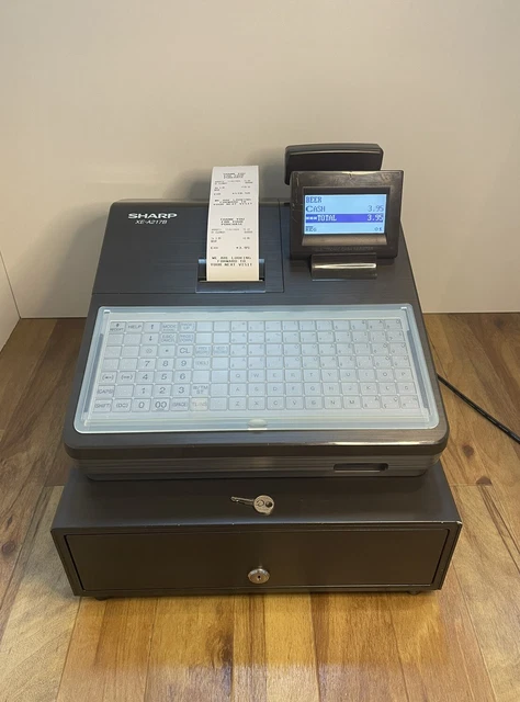 SHARP XE-A217B ELECTRONIC Cash Register With Key, Guide, Etc, Good ...