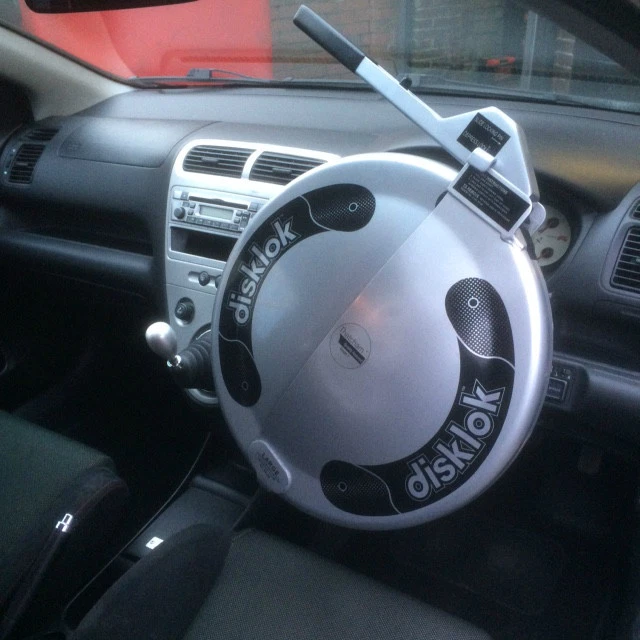 HONDA CIVIC TYPE R Disklok Silver Small Steering Wheel Lock 35cm - 38 ...