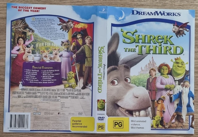 © SHREK THE Third ~ DVD Cover Art ~ NO Disc ~ FREE postage!! $3.50 ...