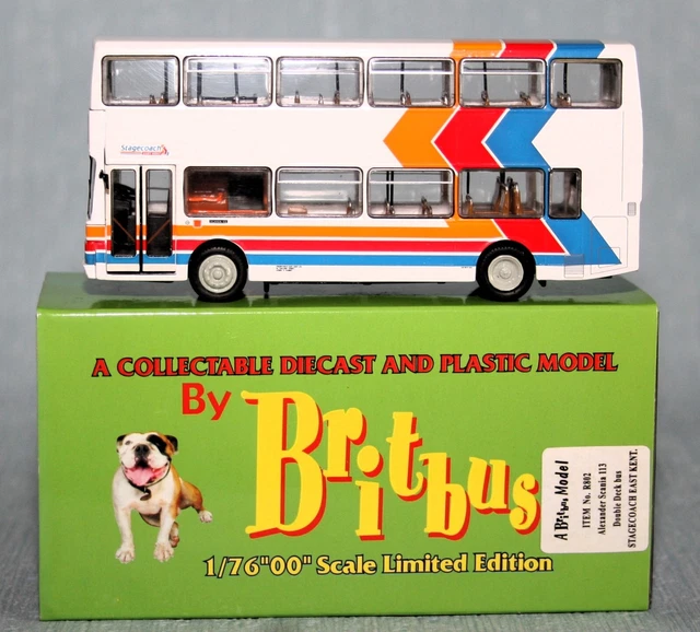 BRITBUS R802 1:76 Scale Scania Alexander 113 Double Deck Bus Stagecoach ...