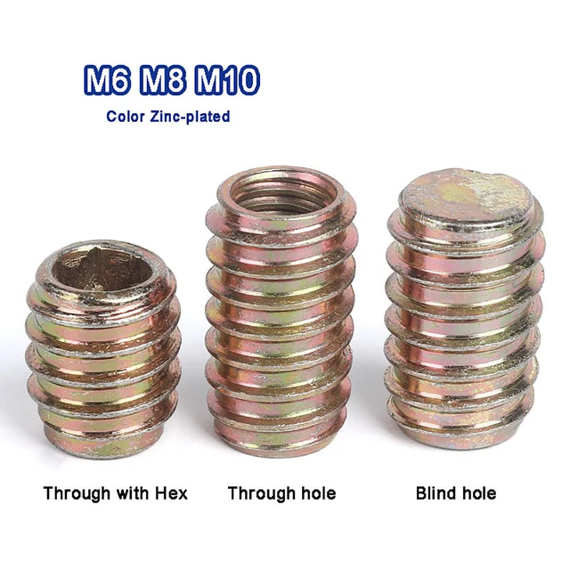 EINSCHRAUBMUFFEN MUFFEN EINSCHRAUBMUTTERN Gewindemuffe M6 M8 M10 Stahl ...