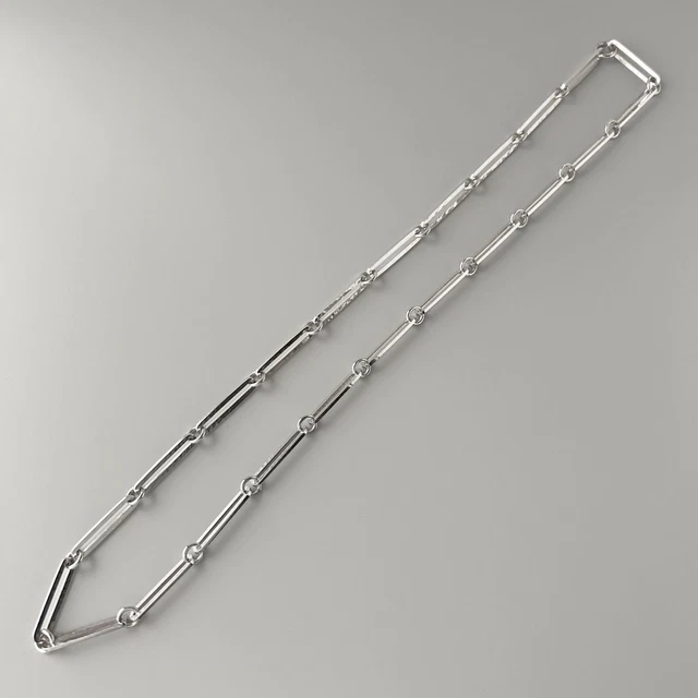 COLLIER CHAÎNE MARTELÉ Georg Jensen 195A en argent sterling 925 vintage ...