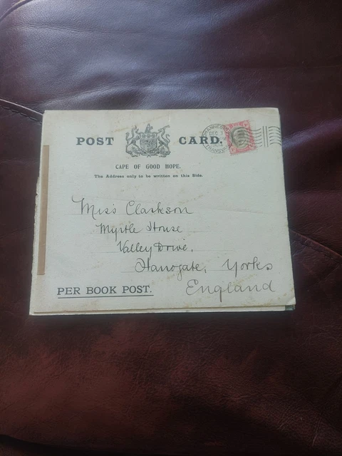 CAPE OF GOOD Hope 1904 "triple" Postcard/Christmas card with Transvaal ...