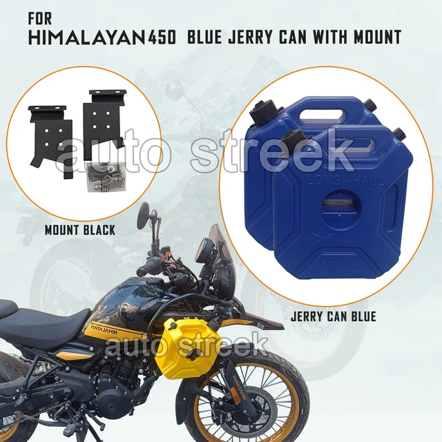 ROYAL ENFIELD NEW Himalayan 450 BS6 Blue Jerry Can Pair With Mount $229 ...