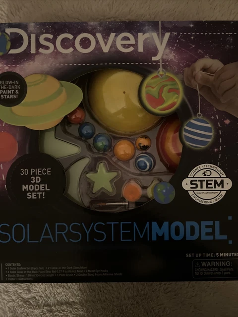 NEW DISCOVERY KIDS Solar System Model Age 8+ 30 Piece 3D Model Kit $11. ...