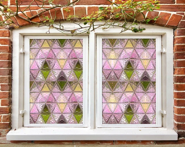 3D PINK GLASS Texture A285 Window Film Print Sticker Cling Stained ...