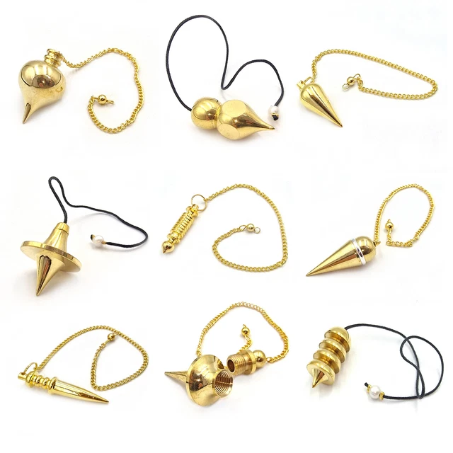 BRASS PENDULUMS, BRASS Dowsing Pendulums with Gift Pouch £13.99 ...
