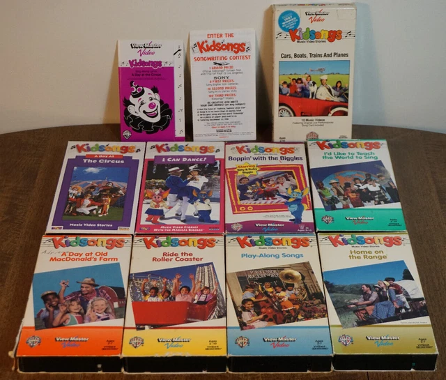 KIDSONGS VHS KID Songs Sing A-Long Music lot of 9 vintage 1995 & 1998 £ ...