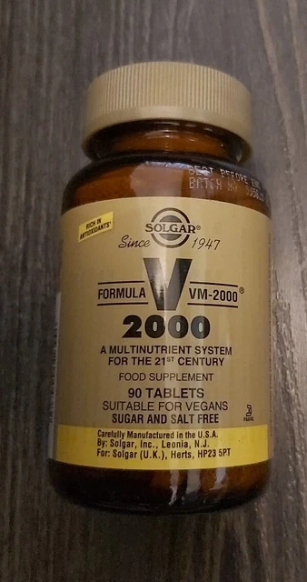 SOLGAR FORMULA VM-2000 Tablets (x90) Multivitamin and Mineral ...