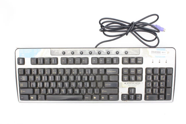 HP KEYBOARD PS2 PS/2 Wired Black INTERNET QWERTY English KB-0133 EUR 43 ...