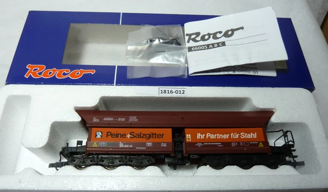 (1816-012) ROCO 66005-A H0 Selbstentladewagen Peine+Salzgitter top in ...