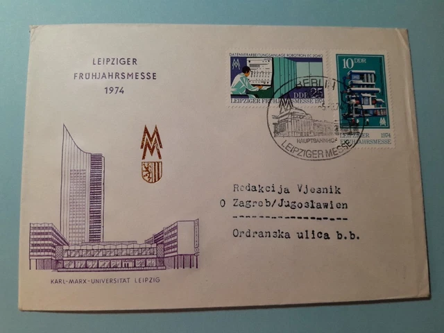 DDR ERSTTAGSBRIEF & Leipziger Frühjahrsmesse " 1974 Michelnr. 1931 1932 ...