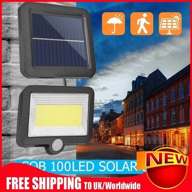 SOLAR COB LED Street Light for Home Garden Path Yard PIR Motion Sensor ...