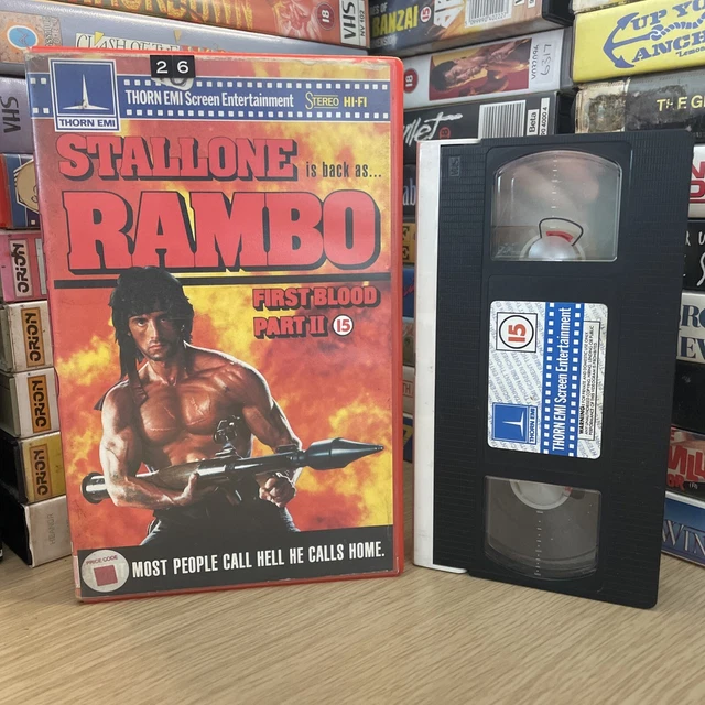 RAMBO FIRST BLOOD PART 2- Big Box Ex-rental VHS - Stallone - Thorn EMI ...