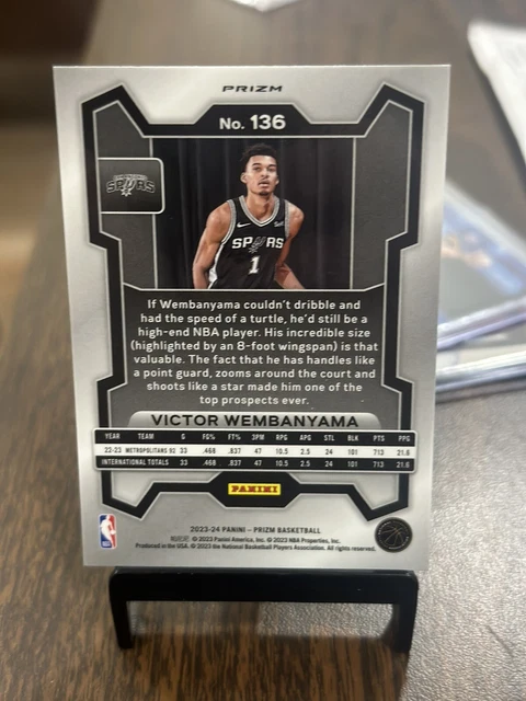 2023-2024 PANINI PRIZM Green Sp Victor Wembyama Nba Rookie Rc Spurs ...